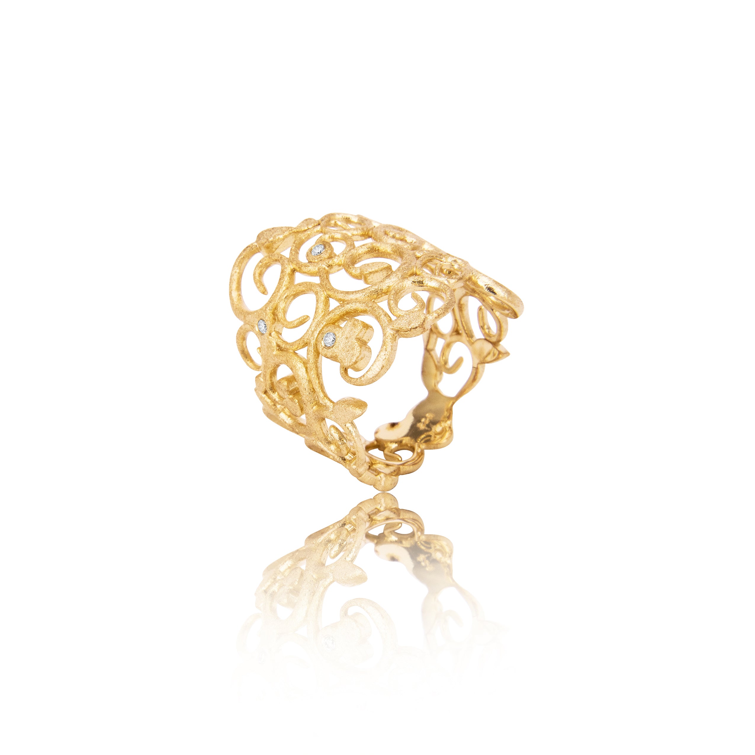 Grace ring "big" 925/- with brilliant-cut diamonds TLB 0.04ct